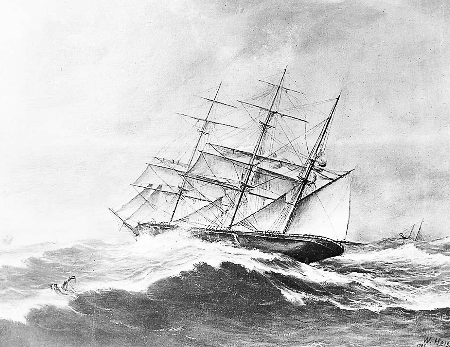 The wreck of the barque 'Verity'